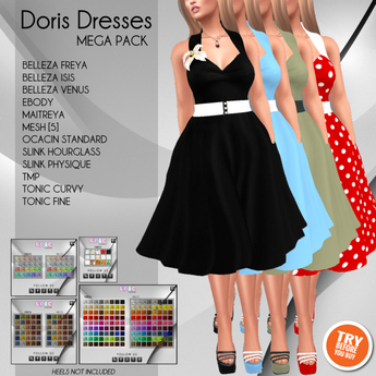 Second Life Marketplace - [EPIC] Doris Dress MEGA (ADD ME)